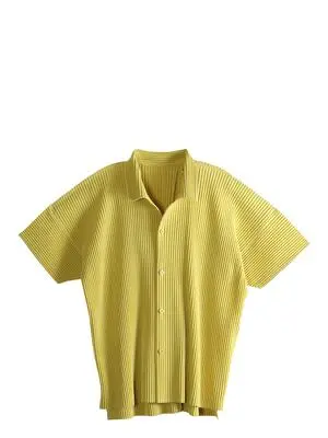 Issey Miyake Mc July Open Collar Shirt - Yellow