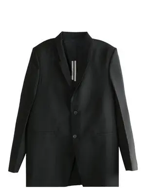 Rick Owens Virgin Wool Concordian Jacket - Black