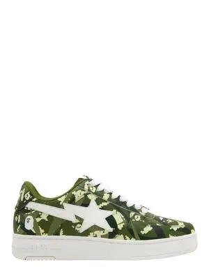 A BATHING APE Clot X Bapesta 'digital Camo' Sneaker - Green