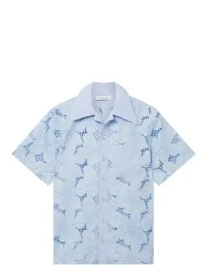 WALES BONNER Highlife Bowling Shirt - Blue