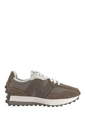 NEW BALANCE 327 Suede And Mesh Low-top Trainers - Mushroom Grey