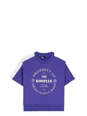 The Kooples Slogan-print Cotton Sweatshirt - Electric Blue