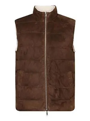 Eleventy Reversible Sleeveless Cable-knit Gilet - Moro E Sabbia