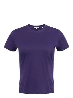 FRAME The Baby Tee Cotton-Jersey T-Shirt Royal Purple