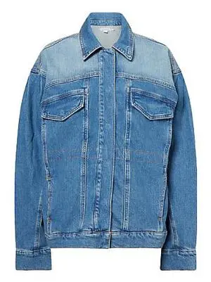 Good American Relaxed-fit Denim Trucker Jacket - Indigo912