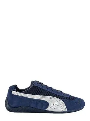 PUMA Speedcat Premium Suede And Mesh Low-Top Trainers Navy Matte Silver