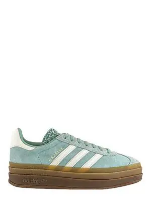 Adidas Gazelle Bold Suede Low-top Trainers - Ash Green Offwhite Gum