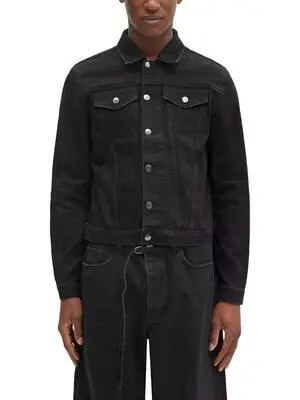 032C Button-fastening Denim Jacket - Black