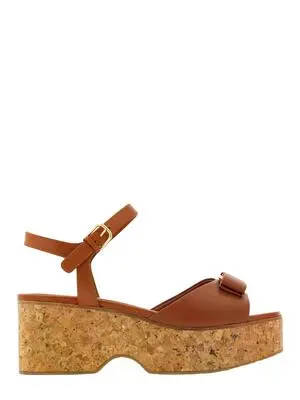 SALVATORE FERRAGAMO 70mm Bow-Detail Platform Sandals