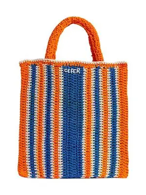 CEFÉR Homero Striped Tote Bag - Orange
