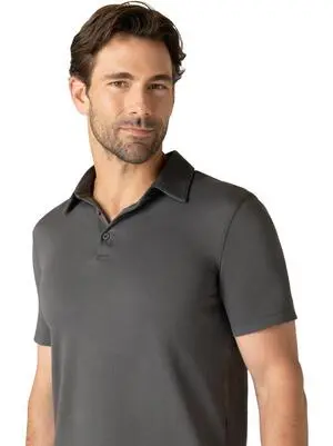JACK ARCHER Jetsetter Tech Performance Polo Charcoal Gray