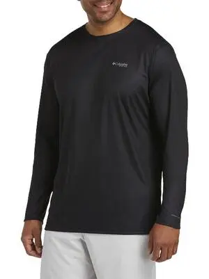 Columbia Big & Tall Fish Flag Long Sleeve Graphic Tee - Black