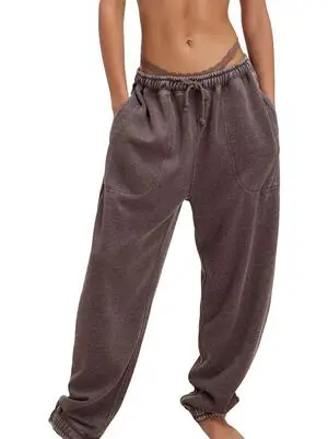 Free People Cotton-blend Joggers - French Toast