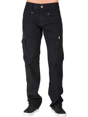 LEVEL 7 LEVEL 7 Relaxed Straight-Leg Cargo Jeans Black