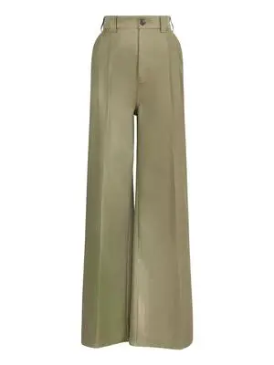 MAISON MARGIELA Pleated Wide Leg Trousers - Green