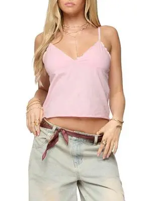 EDIKTED Glendon Crop Camisole - Light-pink