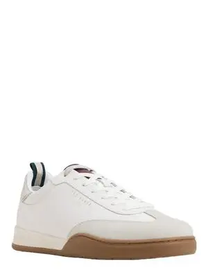 Ted Baker London Leather Lace-Up Sneakers White