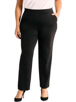Anne Klein Straight Leg Trousers - Anne Black