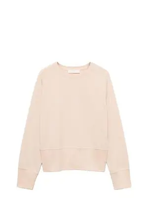 Mango Cotton Fleece Sweatshirt - Salmon