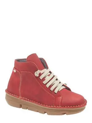ON FOOT Touch Leather Sneaker Boot - Rojo