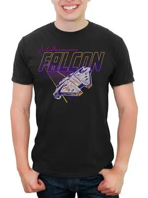 STAR WARS Retro Millennium Falcon Race Graphic T-shirt - Black