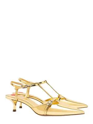 Larroude Grace Pumps - Gold