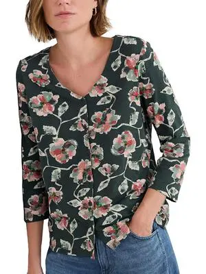 SEASALT CORNWALL Studio Glass Quarter Sleeve Top - Artist Camellia Coppice