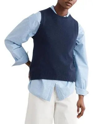 SEASALT CORNWALL East View Sleeveless Sweater Vest - Maritime