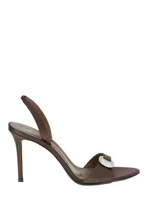 GIUSEPPE ZANOTTI Buckle-detail Stiletto Sandals - Brown