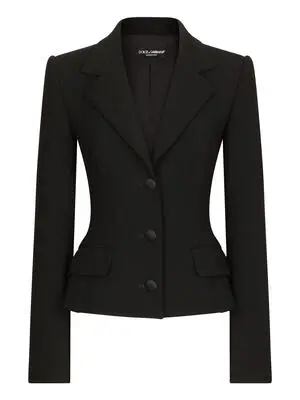 DOLCE & GABBANA Single-Breasted Stretch Woolen Jacket