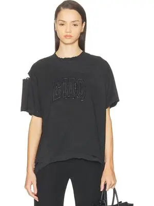 Balenciaga Boxy T-shirt - Faded Washed Black