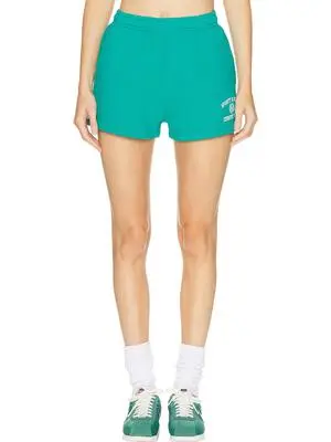 SPORTY & RICH Varsity Crest Soft Disco Short - Spring Green