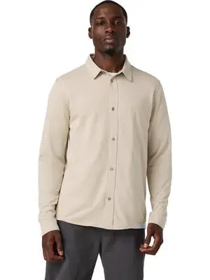 Vuori Long Sleeve Knit Oxford Button Down Classic Fit - Trench
