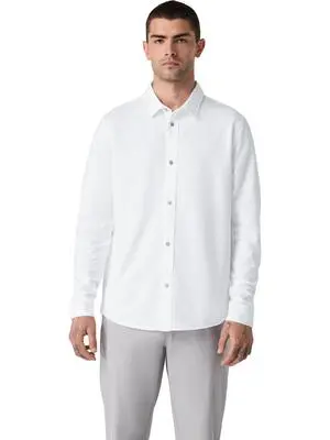 Vuori Long Sleeve Knit Oxford Button Down Classic Fit - White