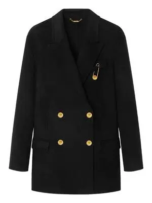 Versace Double-breasted Coat - Black