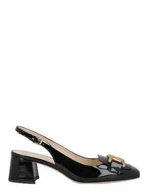 TOD'S Leather Slingback Pumps - Black