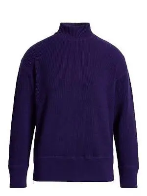 Emporio Armani Half-zip Knit Sweater - Purple