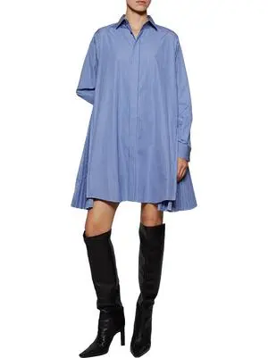 Sacai Poplin Shirt Dress - Blue