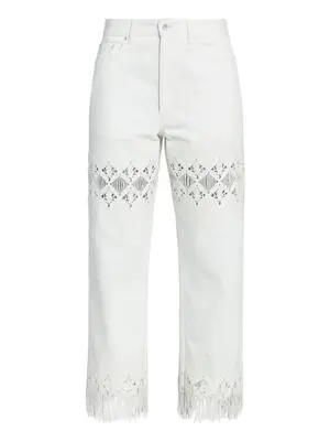 PACO RABANNE Embroidered Denim Trousers