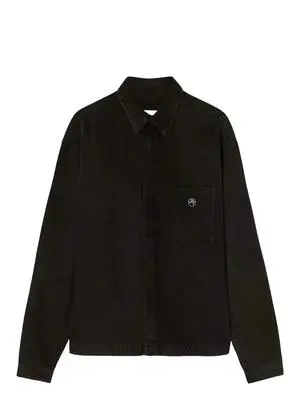 AMBUSH Logo-embroidered Cotton Shirt - Black