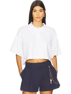 Alexander Wang Cropped Polo T-shirt - Vintage White