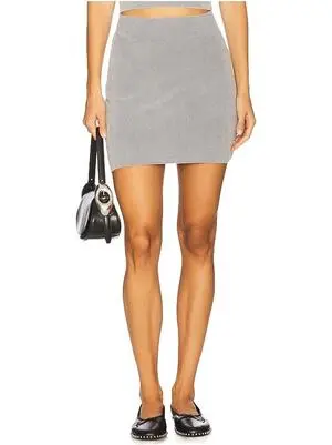 Alexander Wang Mini Skirt With Embossed Logo - Washed Grey