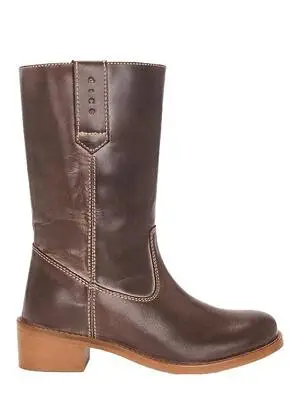 DICO COPENHAGEN Julia Gaucho Boot - Dark Brown Escovado