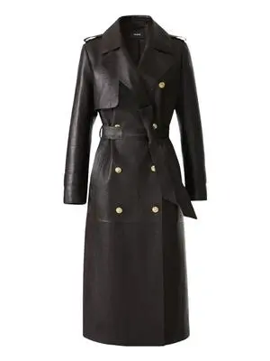 MACKAGE Gael-NV Croc-Embossed Leather Trench Coat