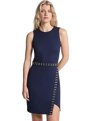 Michael Kors Studded Mini Dress Blue