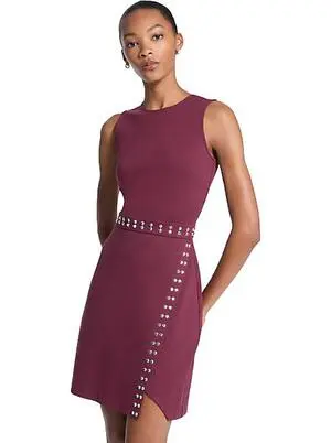 Michael Kors Studded Mini Dress Red
