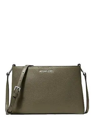 Michael Kors Pebbled Leather Crossbody Bag - Green