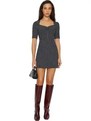 REFORMATION Gene Mini Dress Black