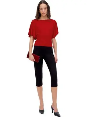 REFORMATION Avery Knit Top - Red
