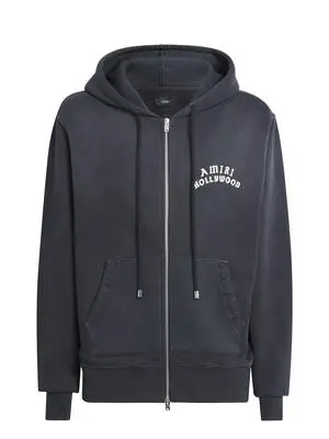 Amiri Cotton Hollywood Zip Hoodie - Black